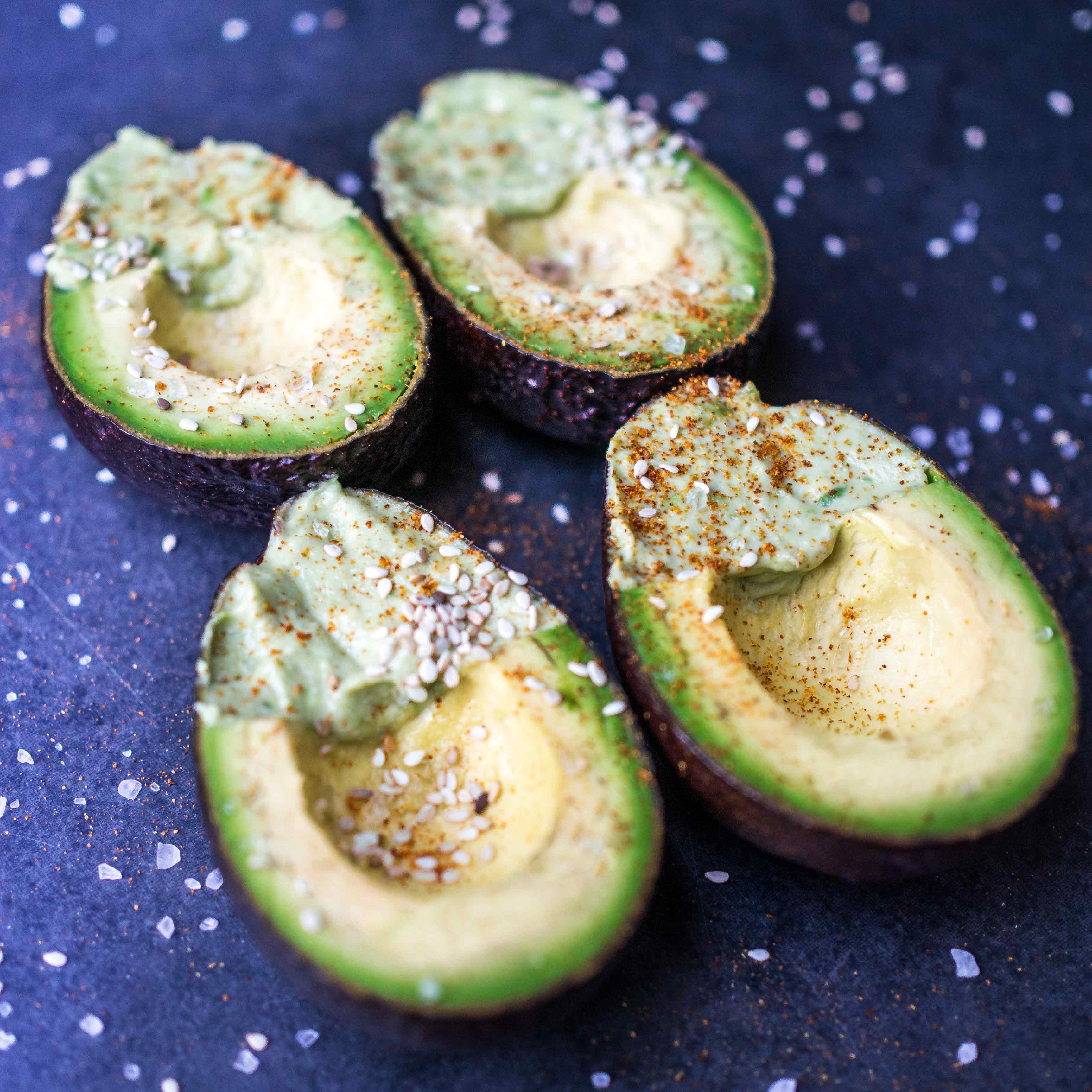 Foodista | Recipes, Cooking Tips, and Food News | Creamy Filled Avocados