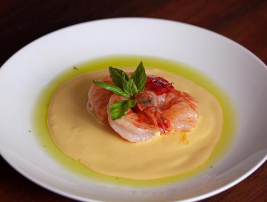 Foodista | Recipes, Cooking Tips, and Food News | Corn Puree with Prawns